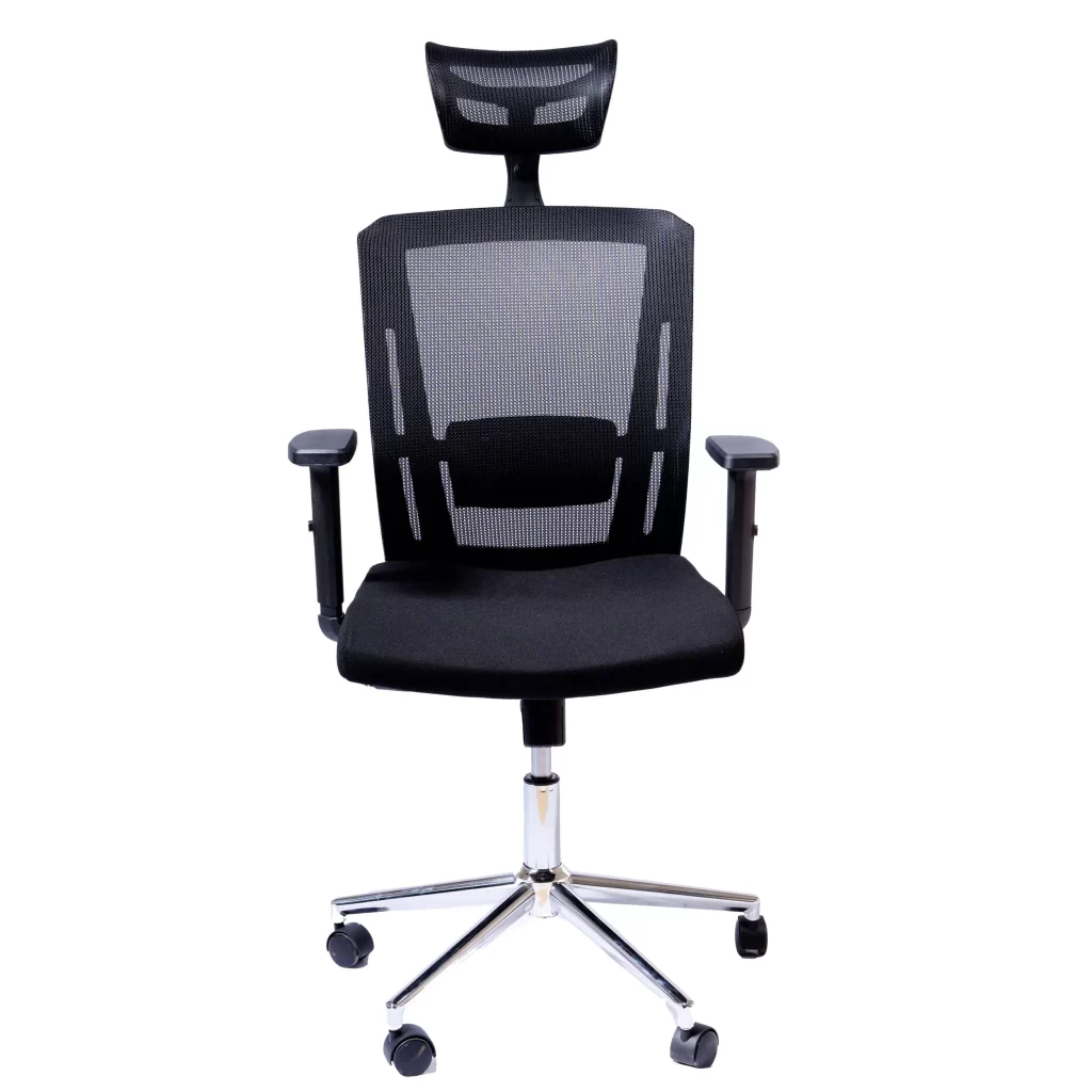 Highback chrome office chair - Aspen